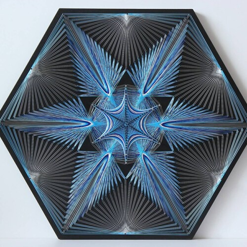 String Art Mandala Sacred Geometry Spiral Meditation Decor - Etsy