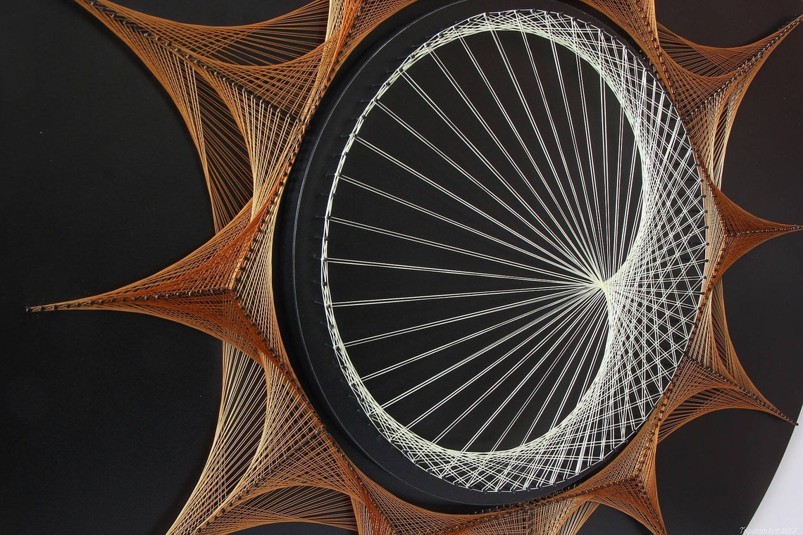 String Art SUN AND MOON Sacred Geometry 3D Art Zen Spiritual | Etsy