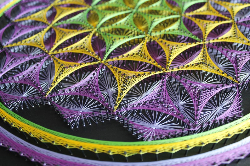 String Art floweroflife Sacred Geometry String | Etsy