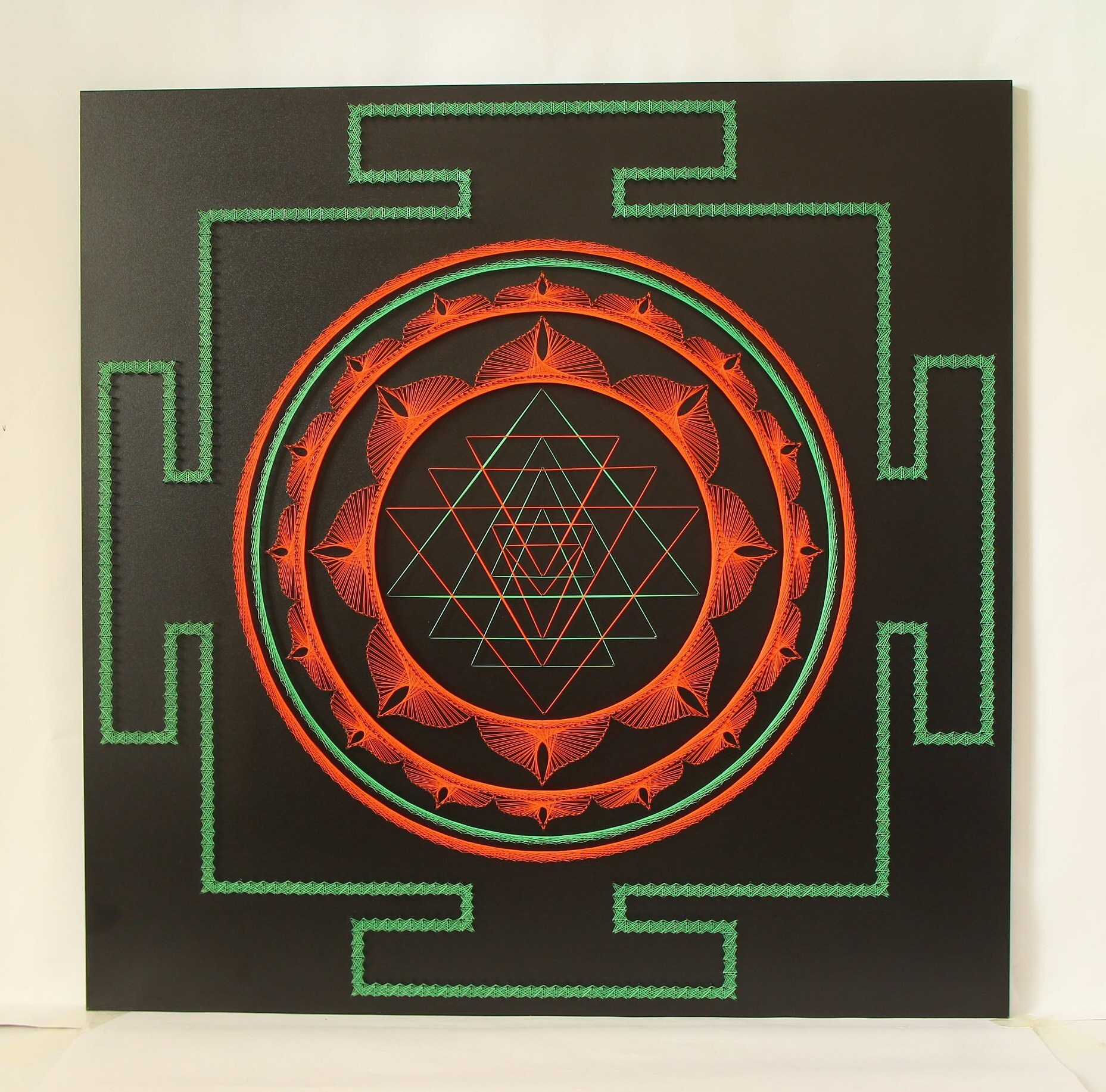 SRI YANTRA String Art Sacred Geometry Meditation Wall Art Home - Etsy