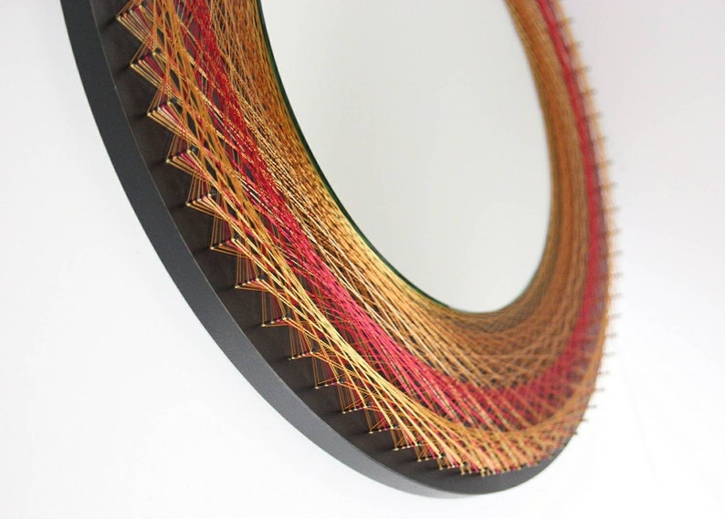 String Art Mirror geometry mirror home wall décor 3D | Etsy