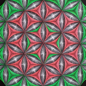 String Art FLOWER OF LIFE Sacred Geometry Psychedelic String | Etsy