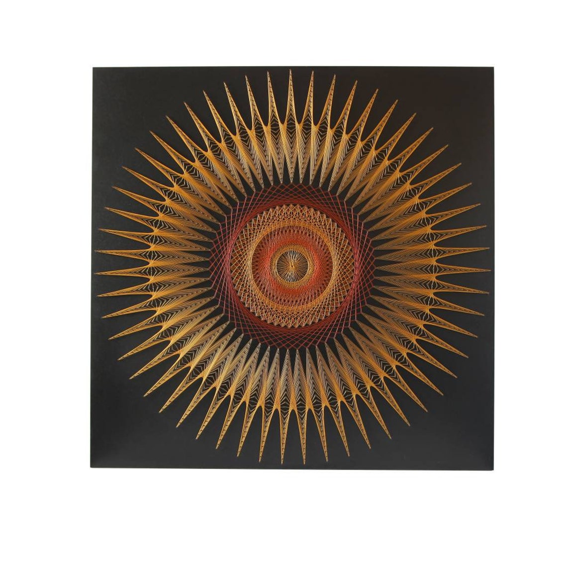 String Art Mandala Prosperity Sacred Geometry 3D Art Zen | Etsy