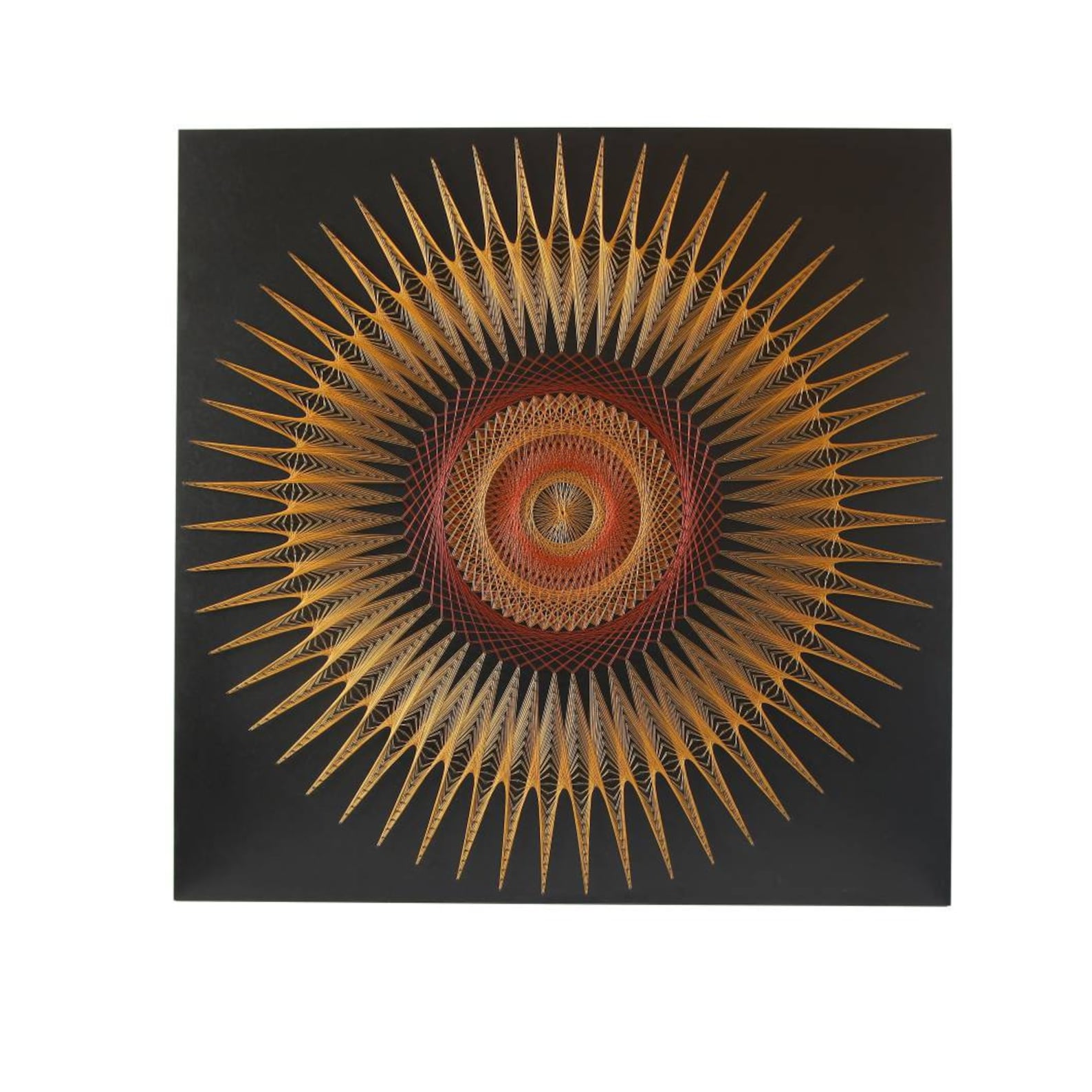 String Art Mandala Prosperity Sacred Geometry 3D Art Zen Spiritual Wall ...