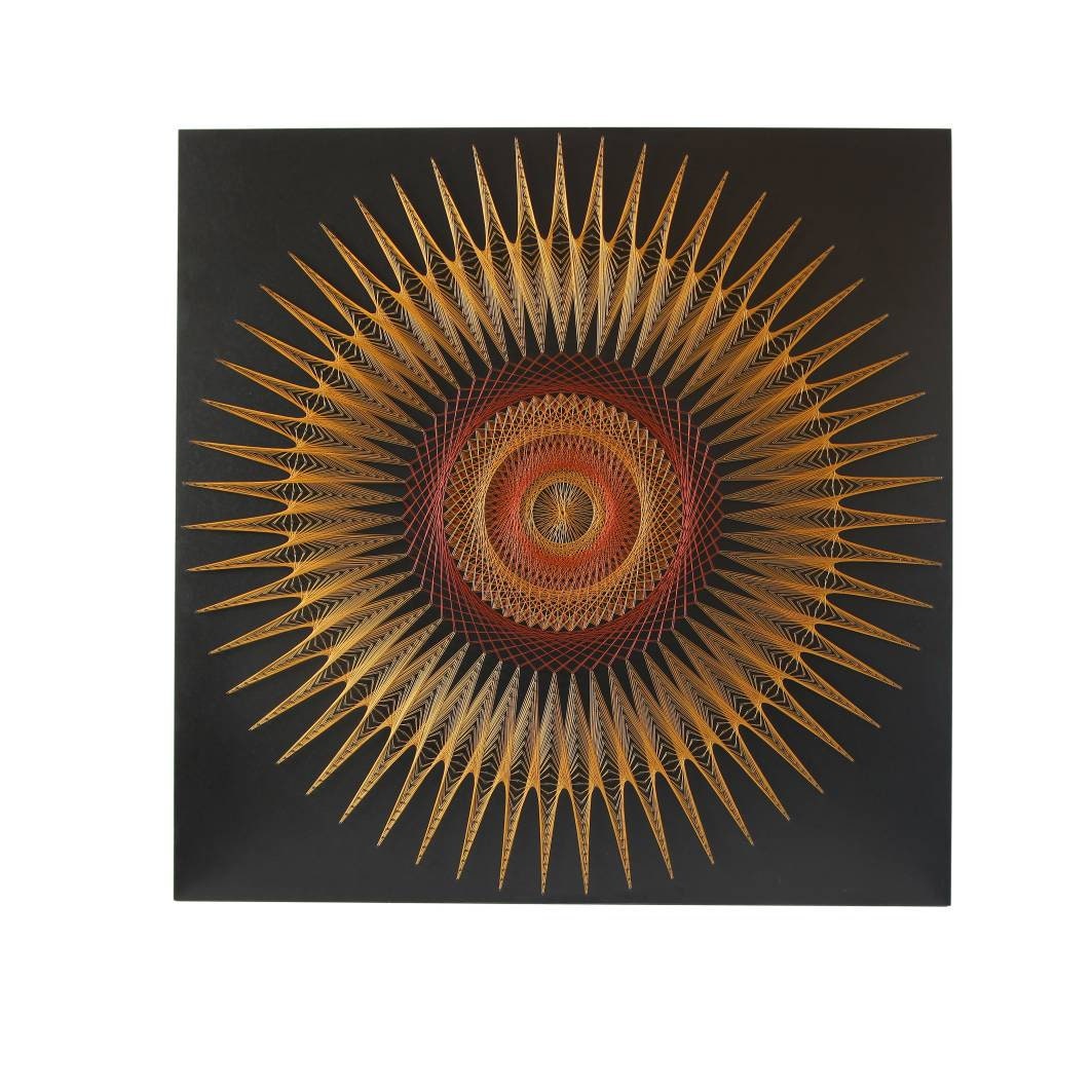 String Art Mandala Prosperity Sacred Geometry 3D Art Zen | Etsy