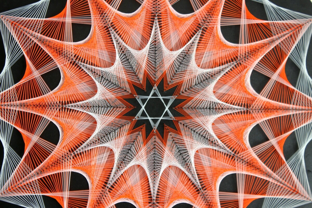 String art FIRE FLASH sacred geometry spiritual gift art zen | Etsy