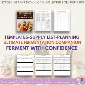 Adventures in Fermentation: Logbook, Planner, Tracker, Info Resource ...