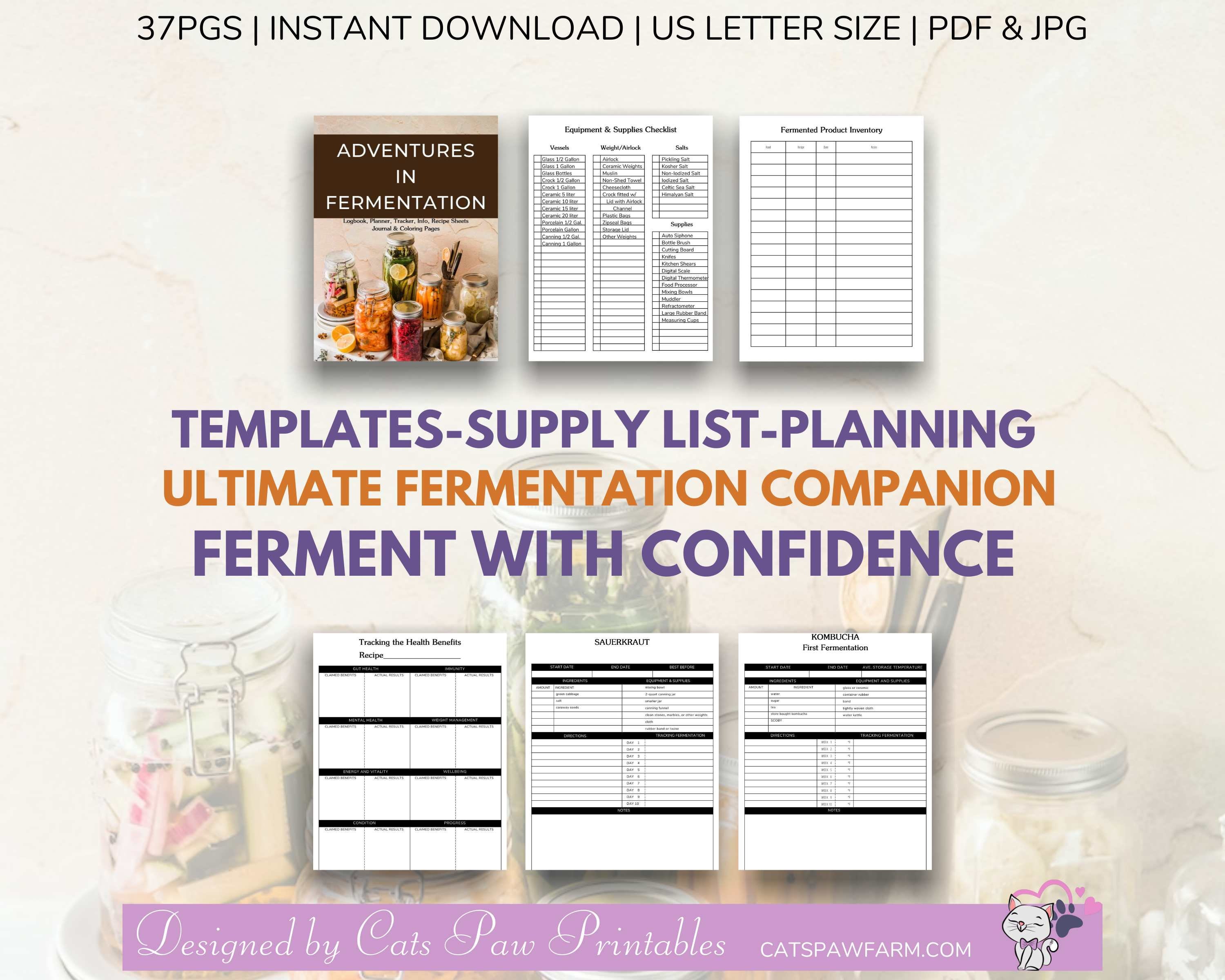 Adventures in Fermentation: Logbook, Planner, Tracker, Info Resource ...