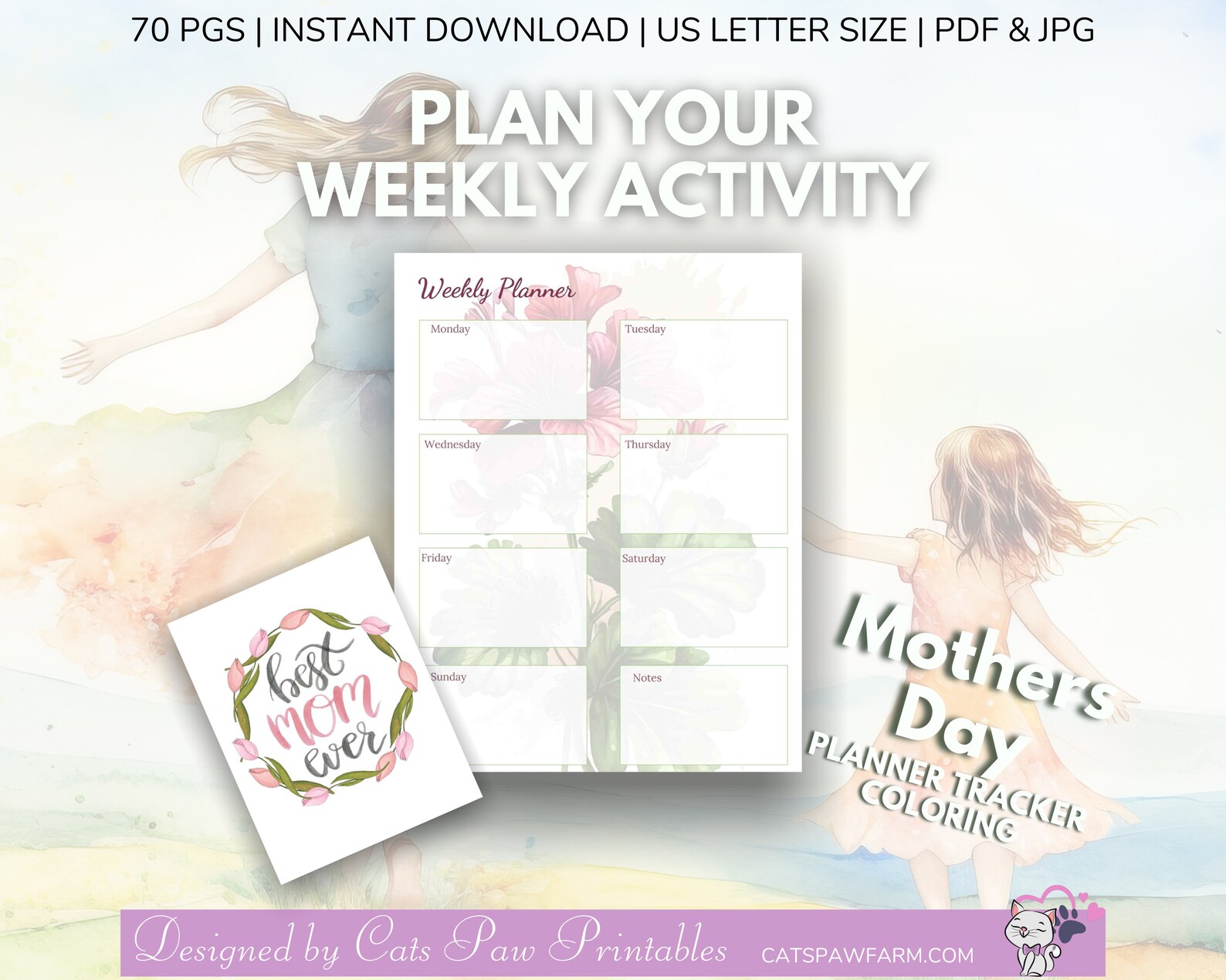 Mother's Day Planner-tracker-coloring Book: Planner, Meal Prepper ...