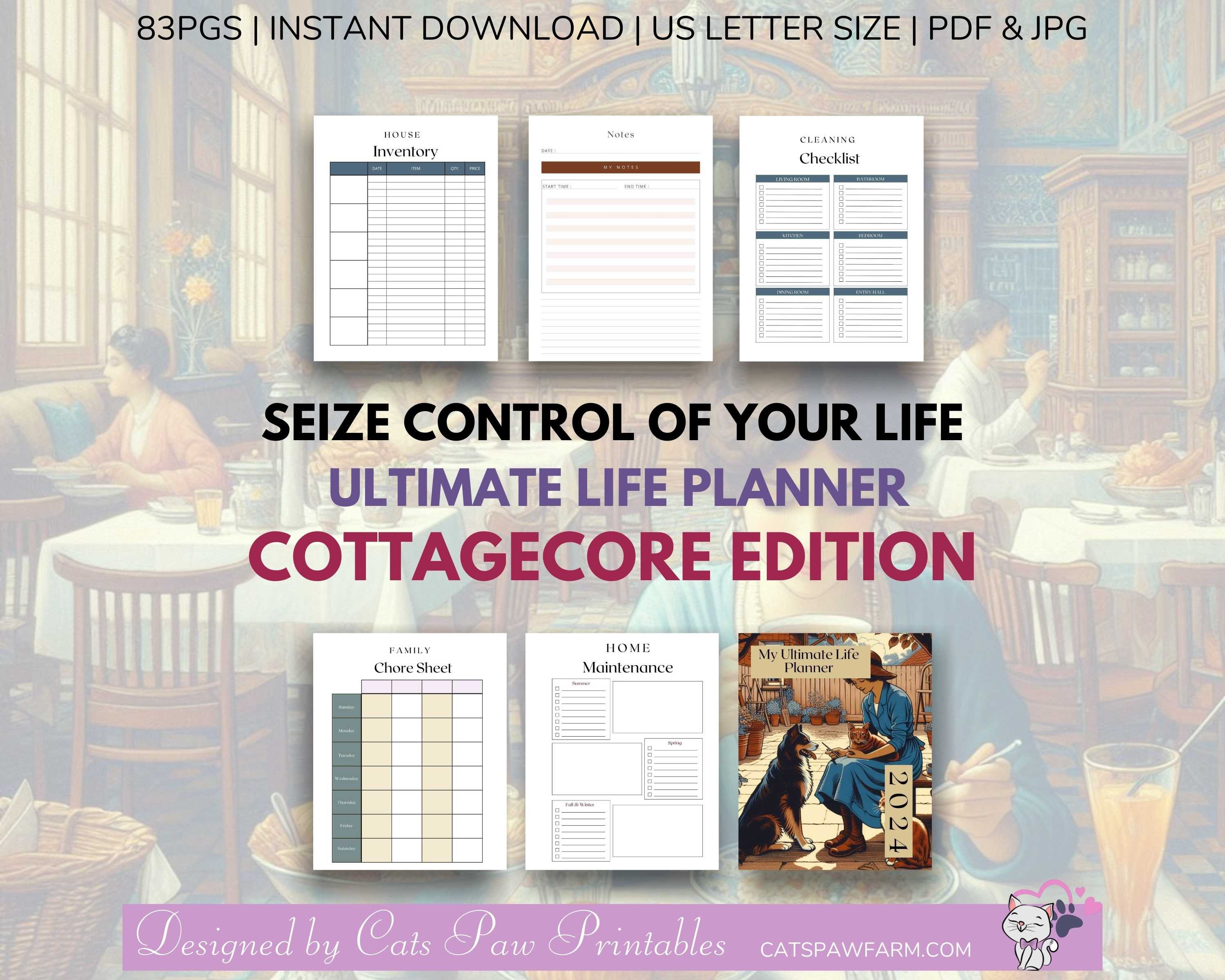 My Ultimate Life Planner Cottagecore-minimalist Edition, Digital ...