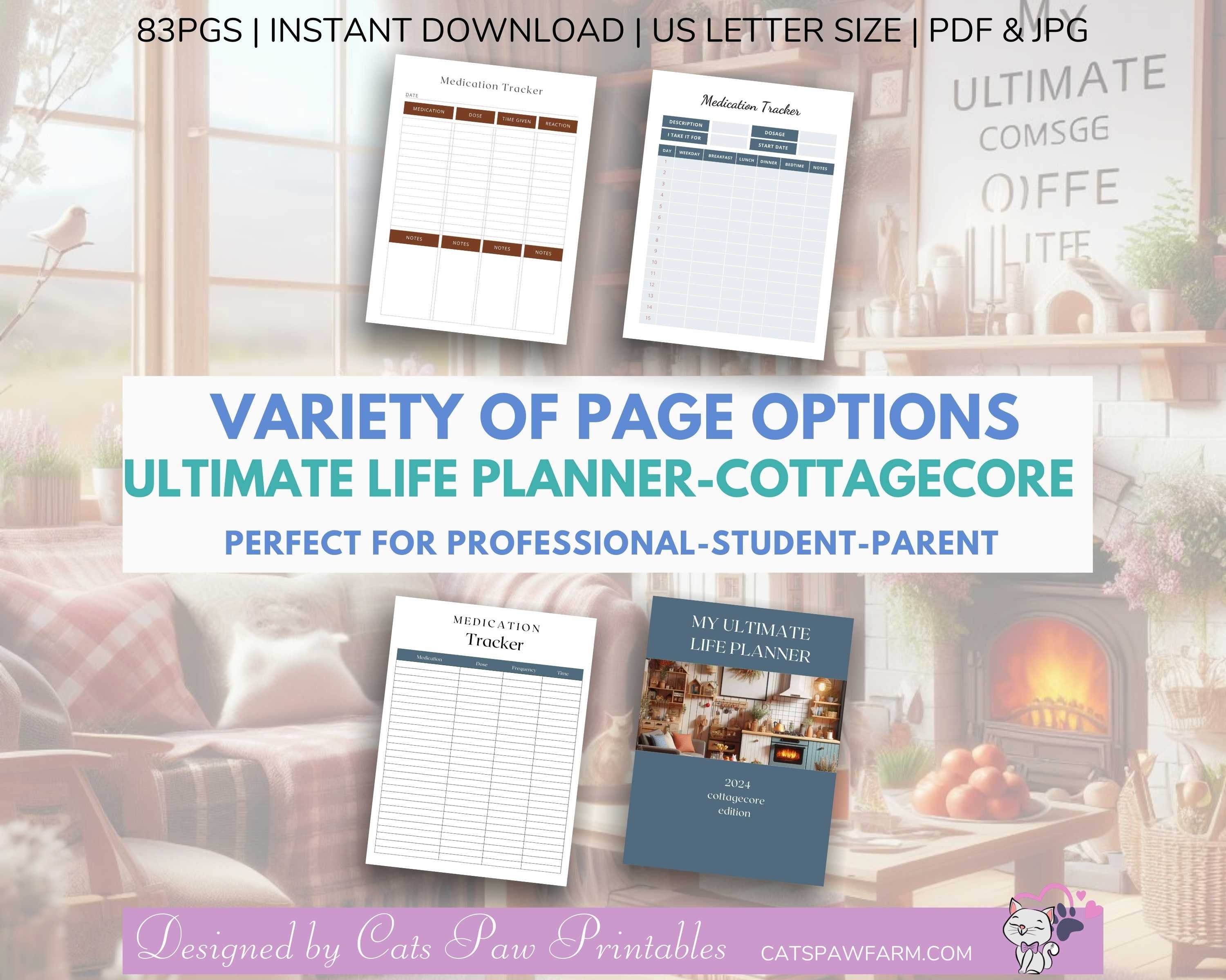 My Ultimate Life Planner Cottagecore-minimalist Edition, Digital ...
