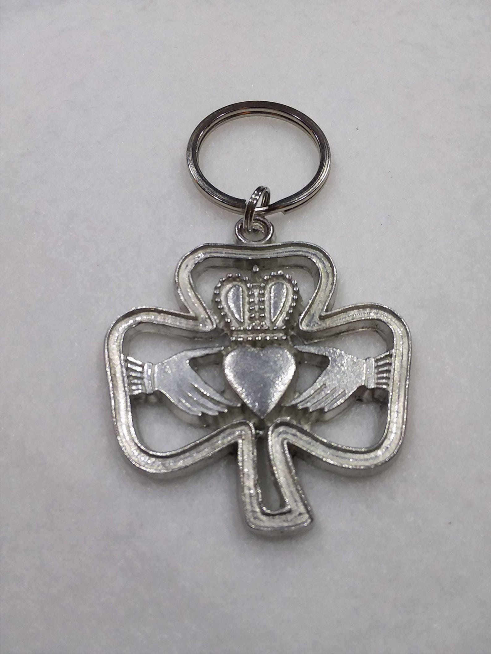 Pewter Irish Claddagh Keychain Symbol of Love Loyalty and - Etsy