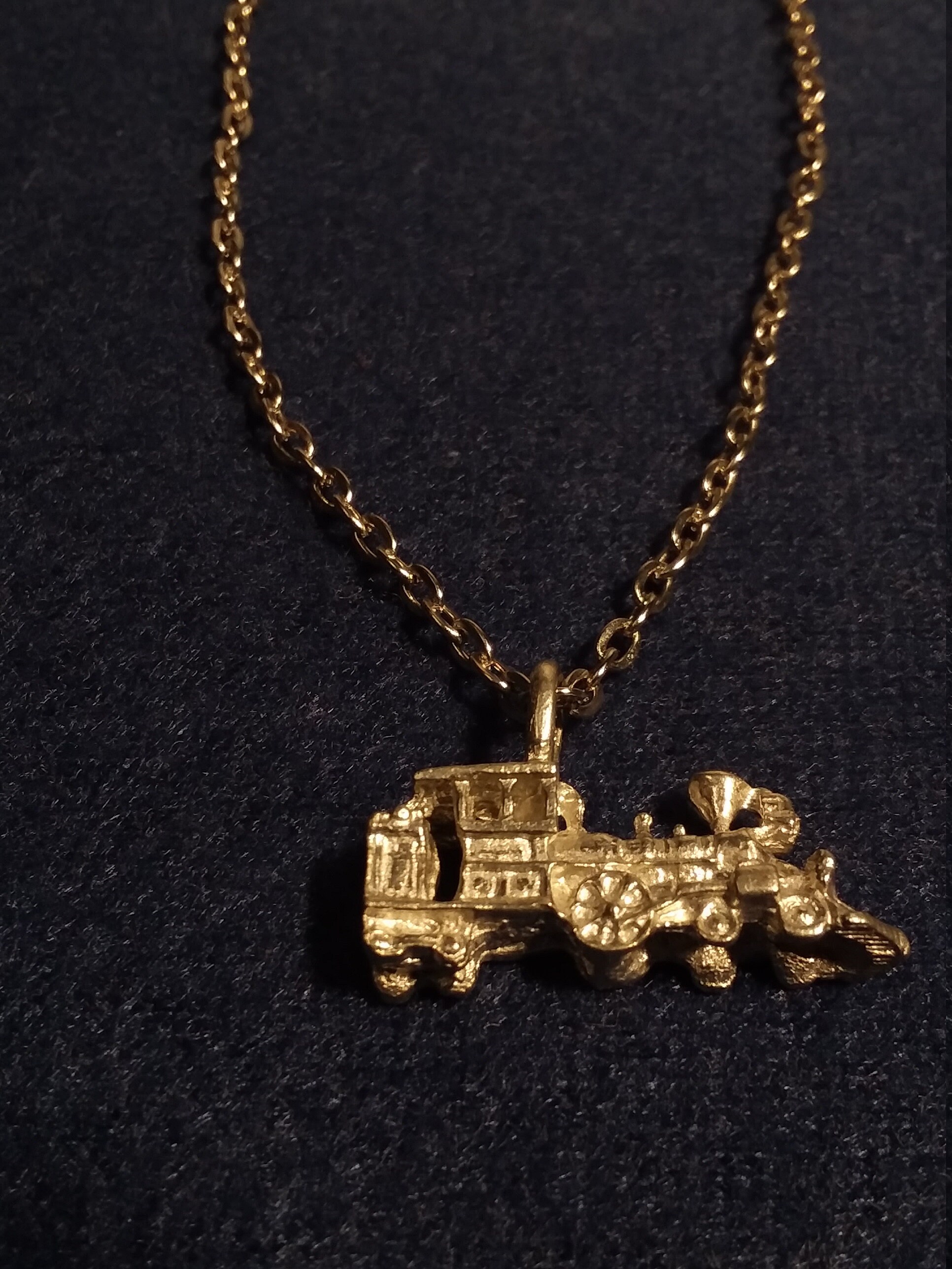 3D Pewter Train Necklace on 18 Chain - Etsy