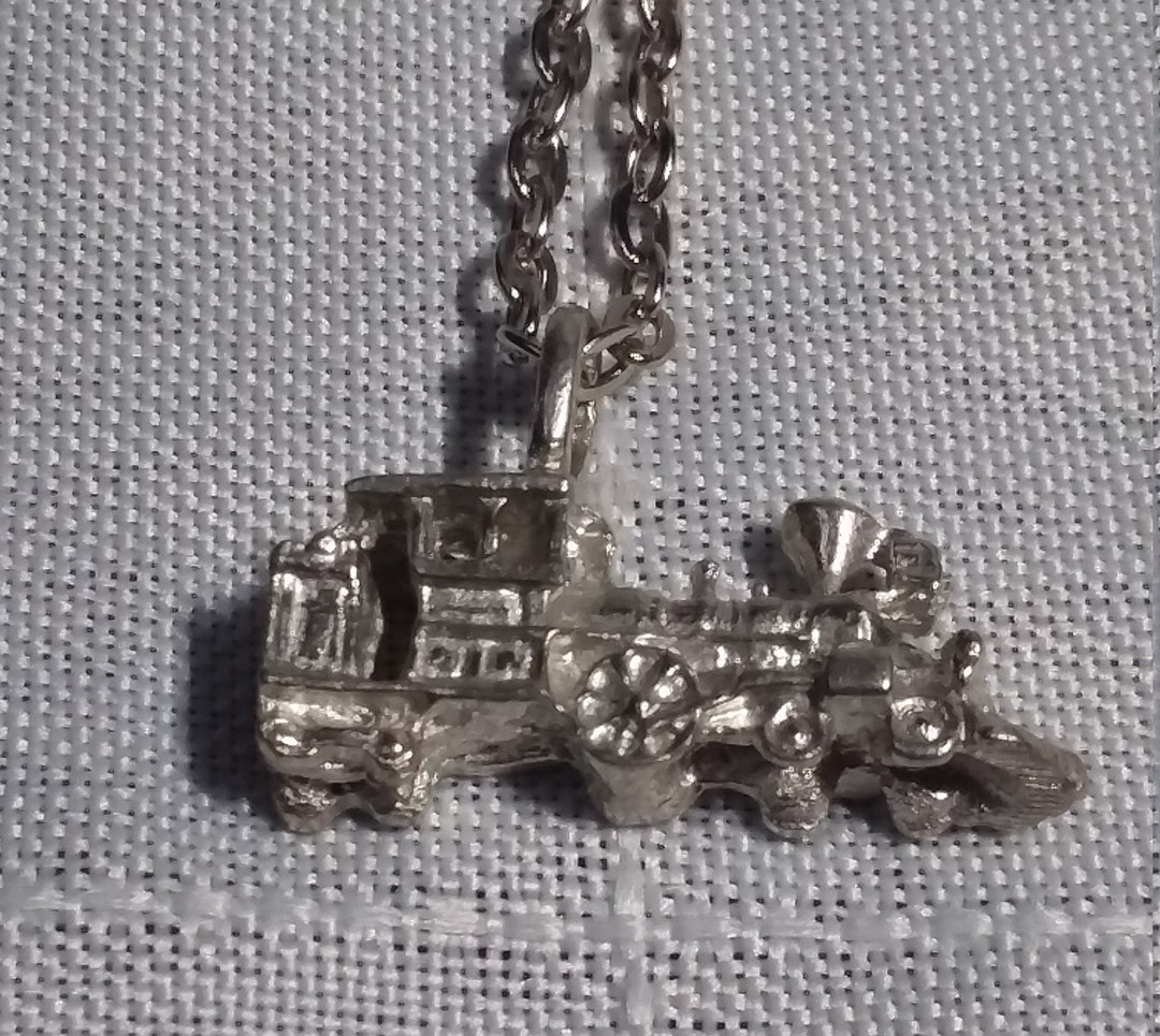 3D Pewter Train Necklace on 18 Chain - Etsy