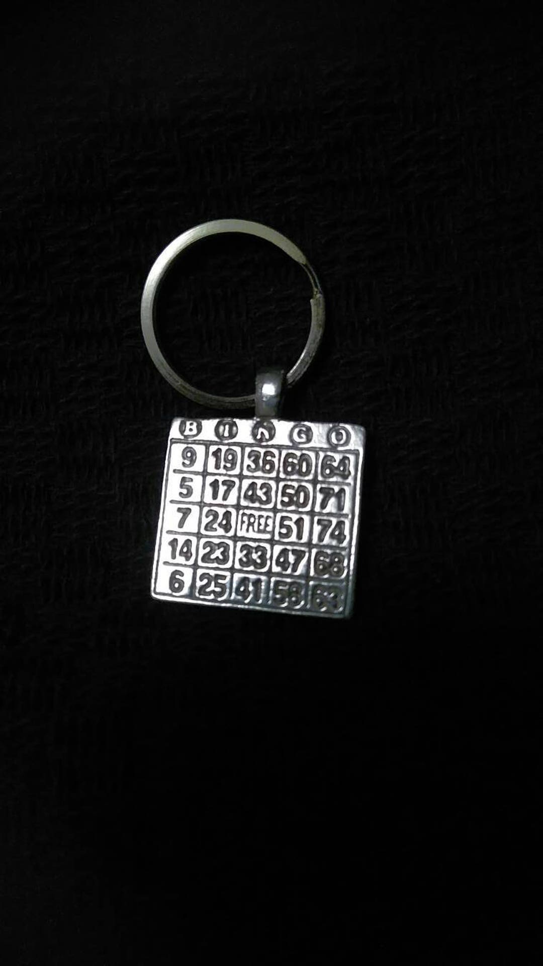 Pewter Bingo Card Keychain - Lucky Keychain - Etsy