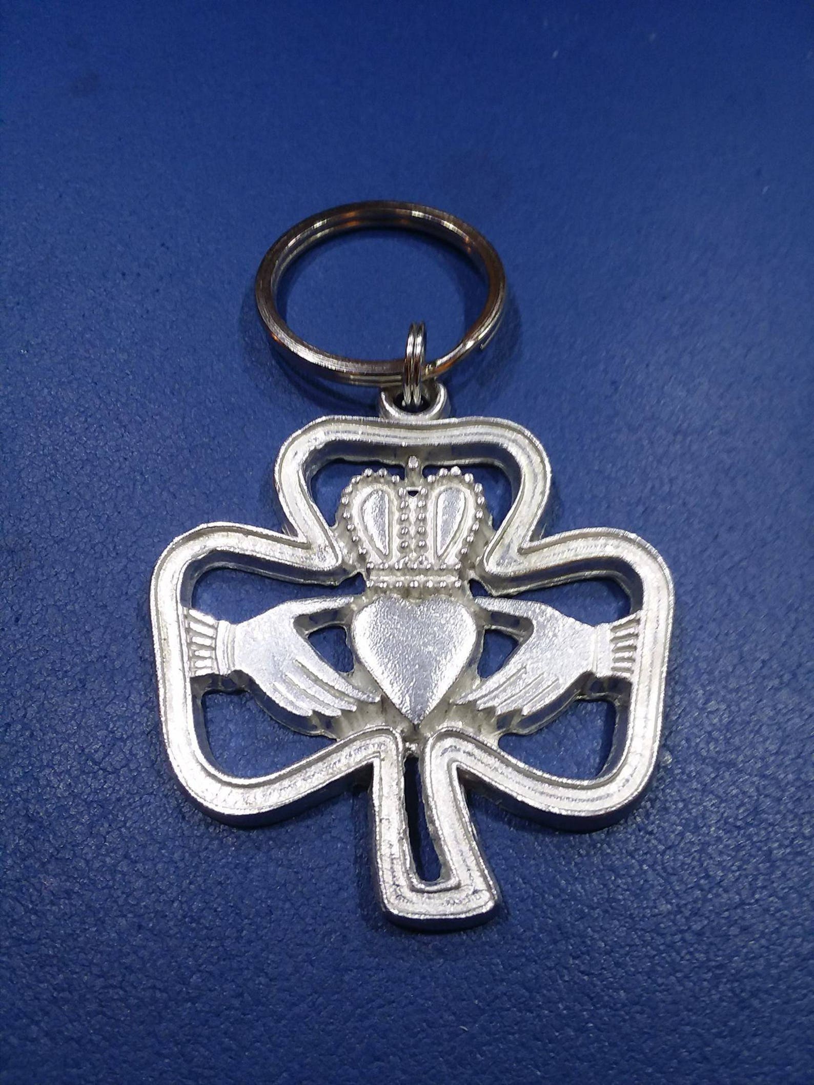 Pewter Irish Claddagh Keychain Symbol of Love Loyalty and - Etsy