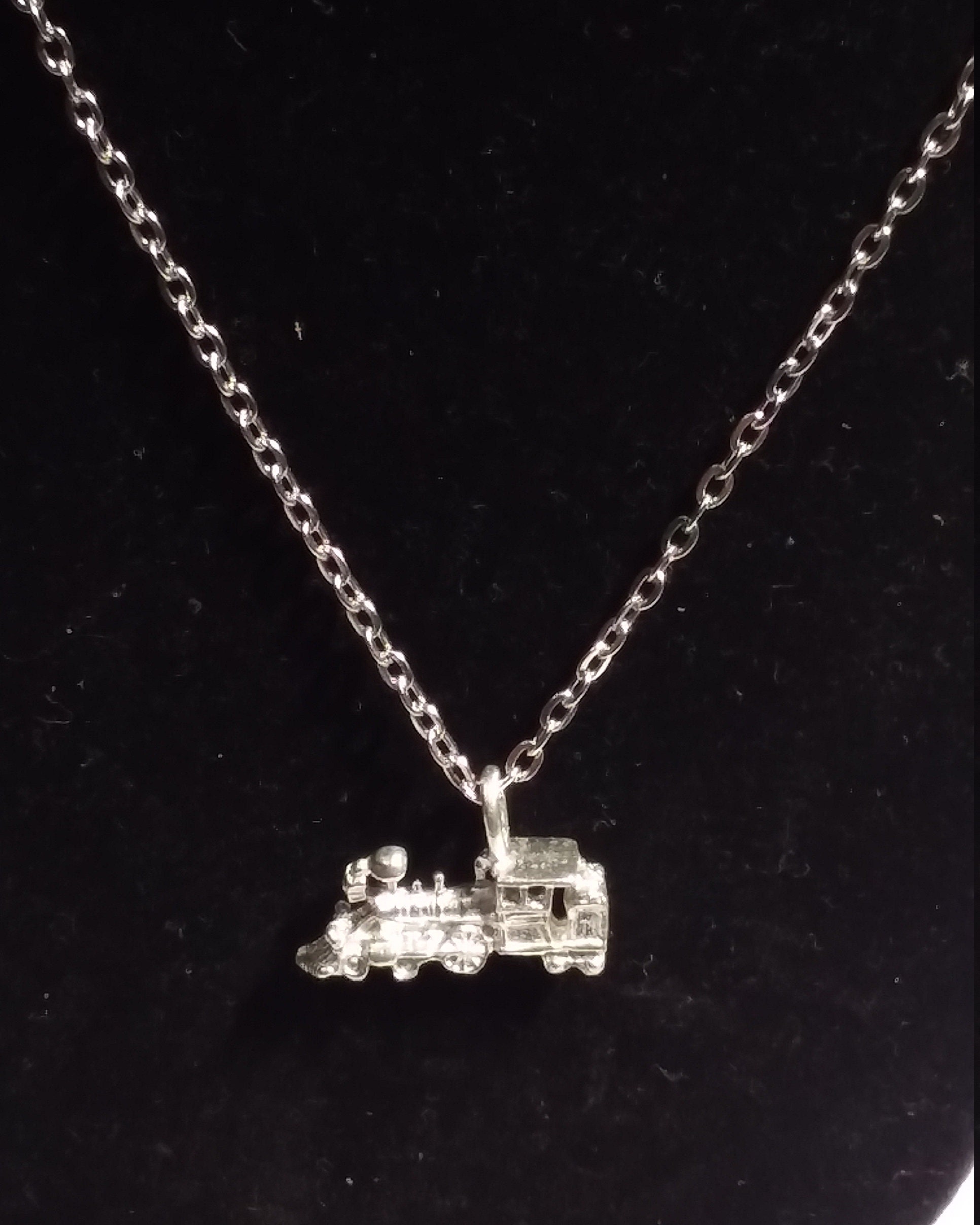 3D Pewter Train Necklace on 18 Chain - Etsy