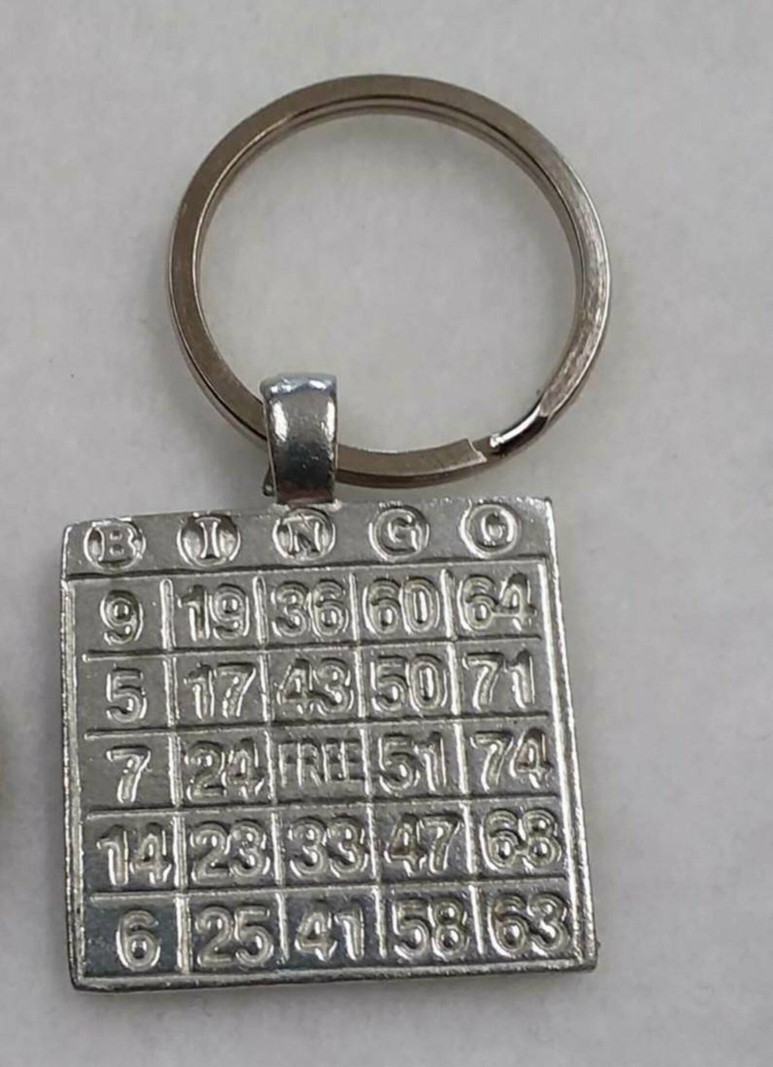 Pewter Bingo Card Keychain - Lucky Keychain - Etsy