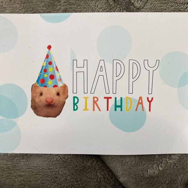 Ferret Birthday Card - Etsy