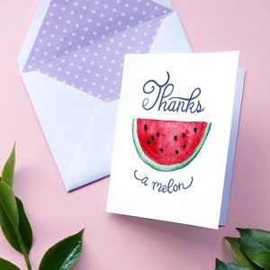 Watermelon Thank You Card, Funny Card, Printable Card, Printable ...