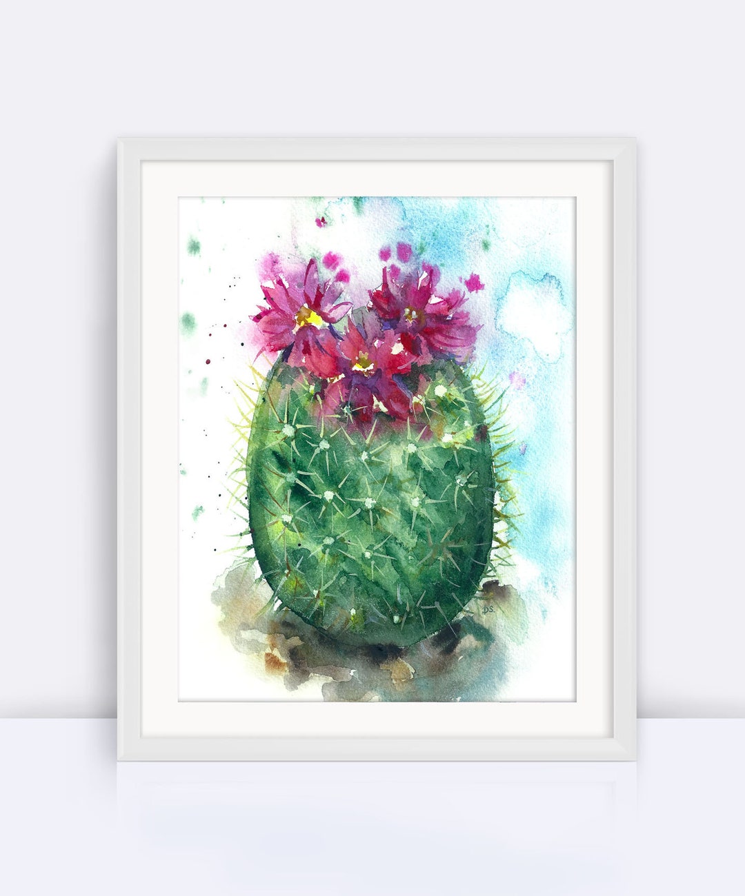 PRINTABLE Cactus Art, Dorm Decor, Watercolor Wall Art, Watercolor Print ...