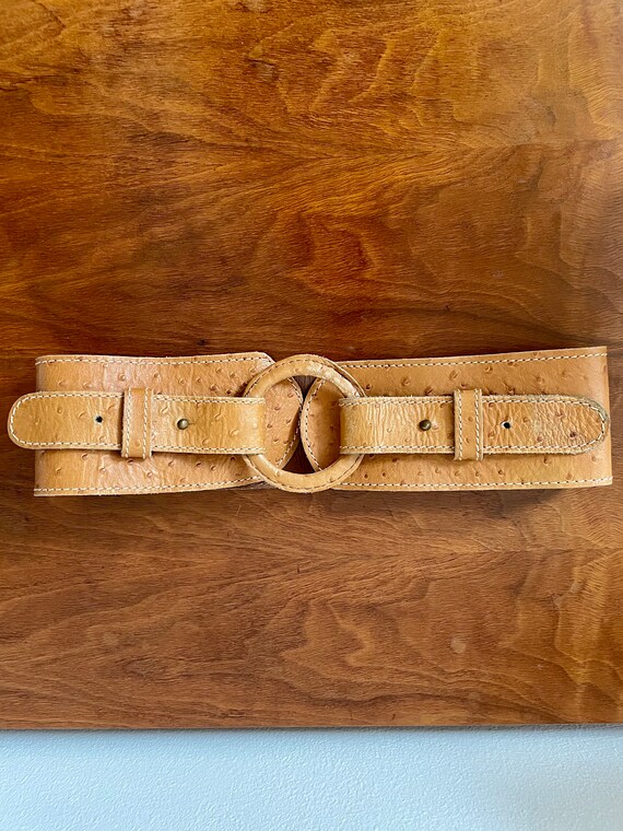 vintage italian leather belt - Gem