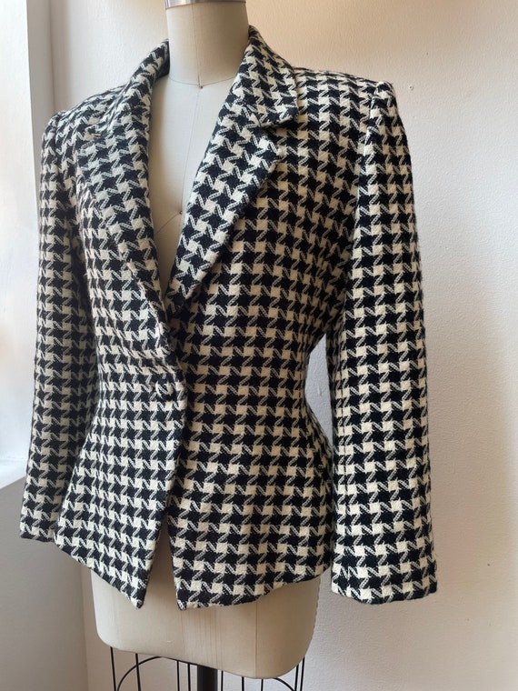 Vintage Lilli Ann Houndstooth Blazer - Gem