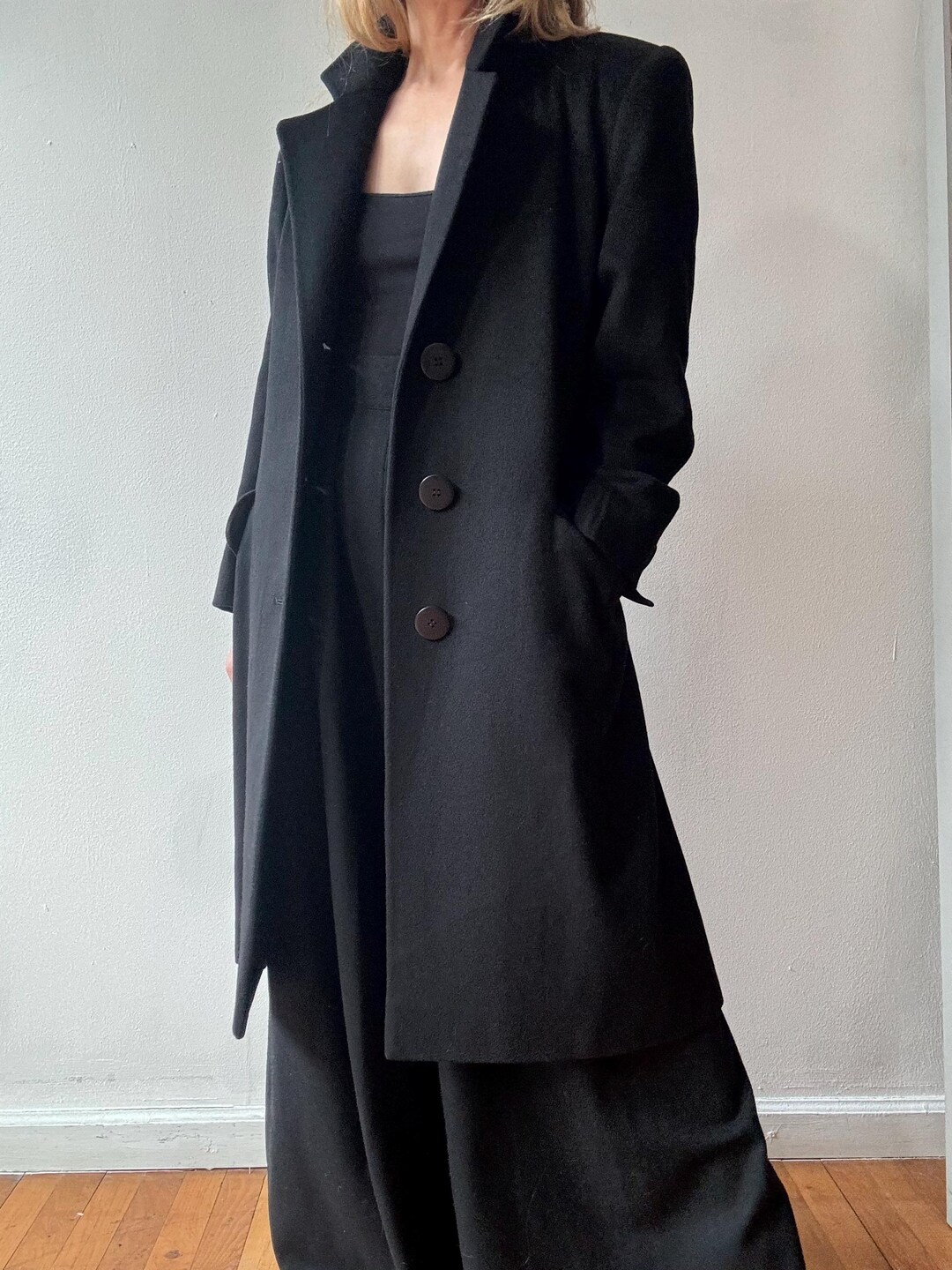 Vintage Christian Dior Loro Piana Black Cashmere Coat - Etsy Australia