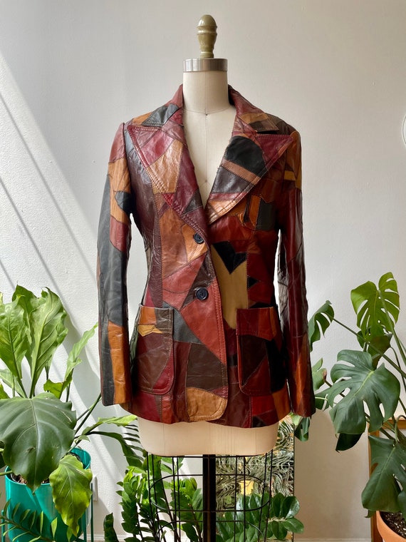 1970s Leather Patchwork Jacket - Gem