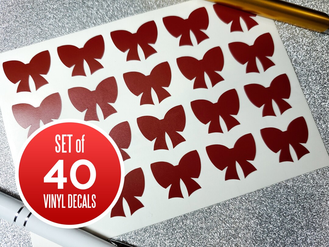 40 Bow Decals | Bow Vinyl Decals | Bow Stickers | Christmas Decals ...