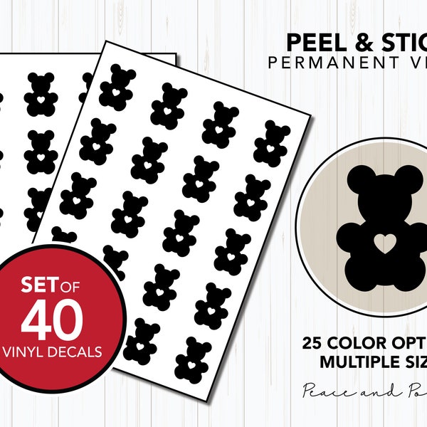 Teddy Bear Stickers - Etsy