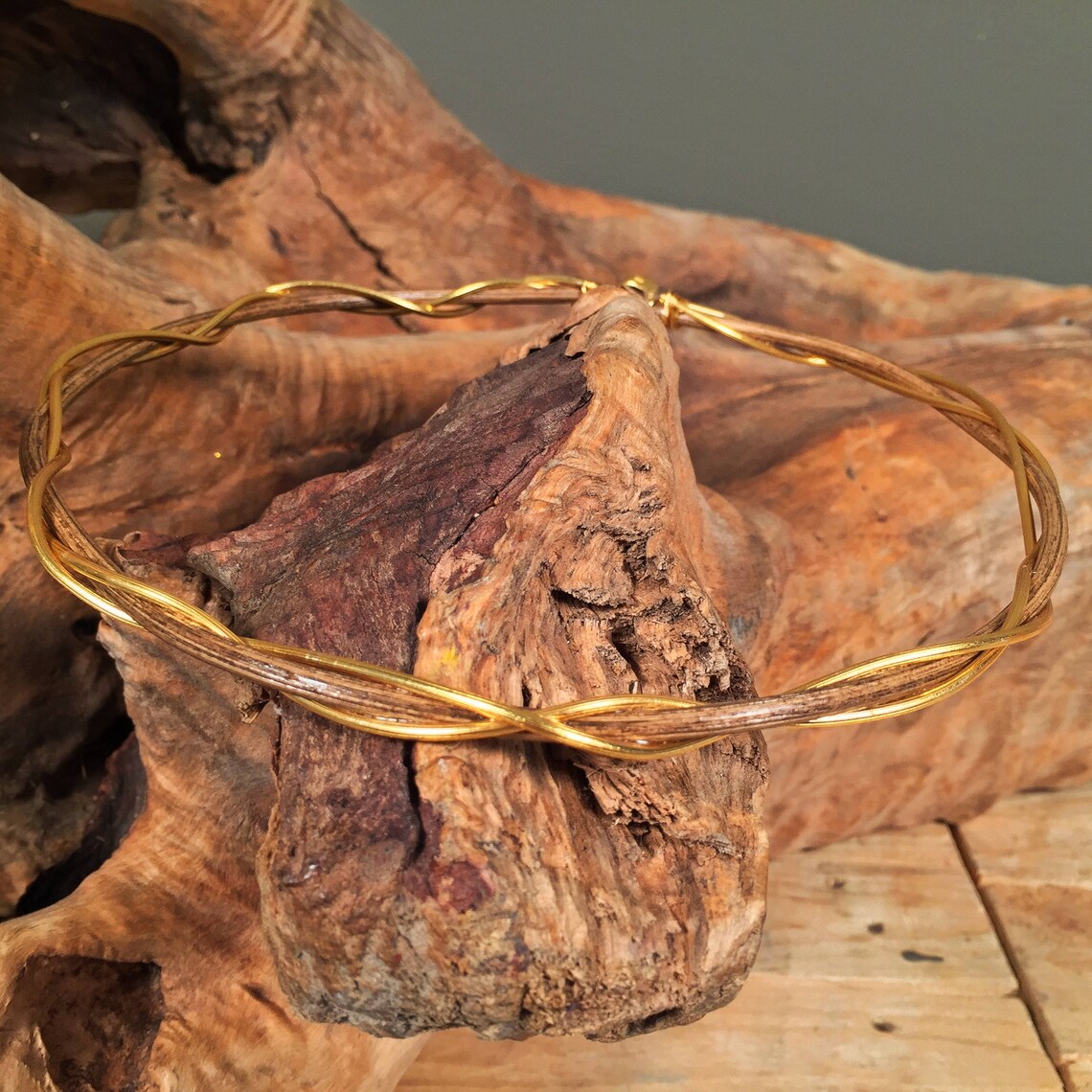 Handmade Pair Orthodox Wedding Crowns Wooden Rustic Style Rod & Two ...