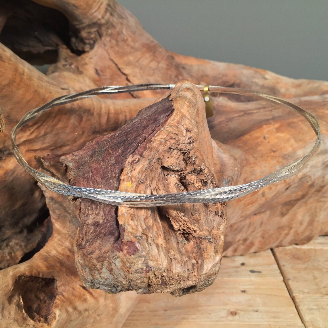 Pair Orthodox Wedding Crowns stefana Three Silver Hammered Rods Braid ...