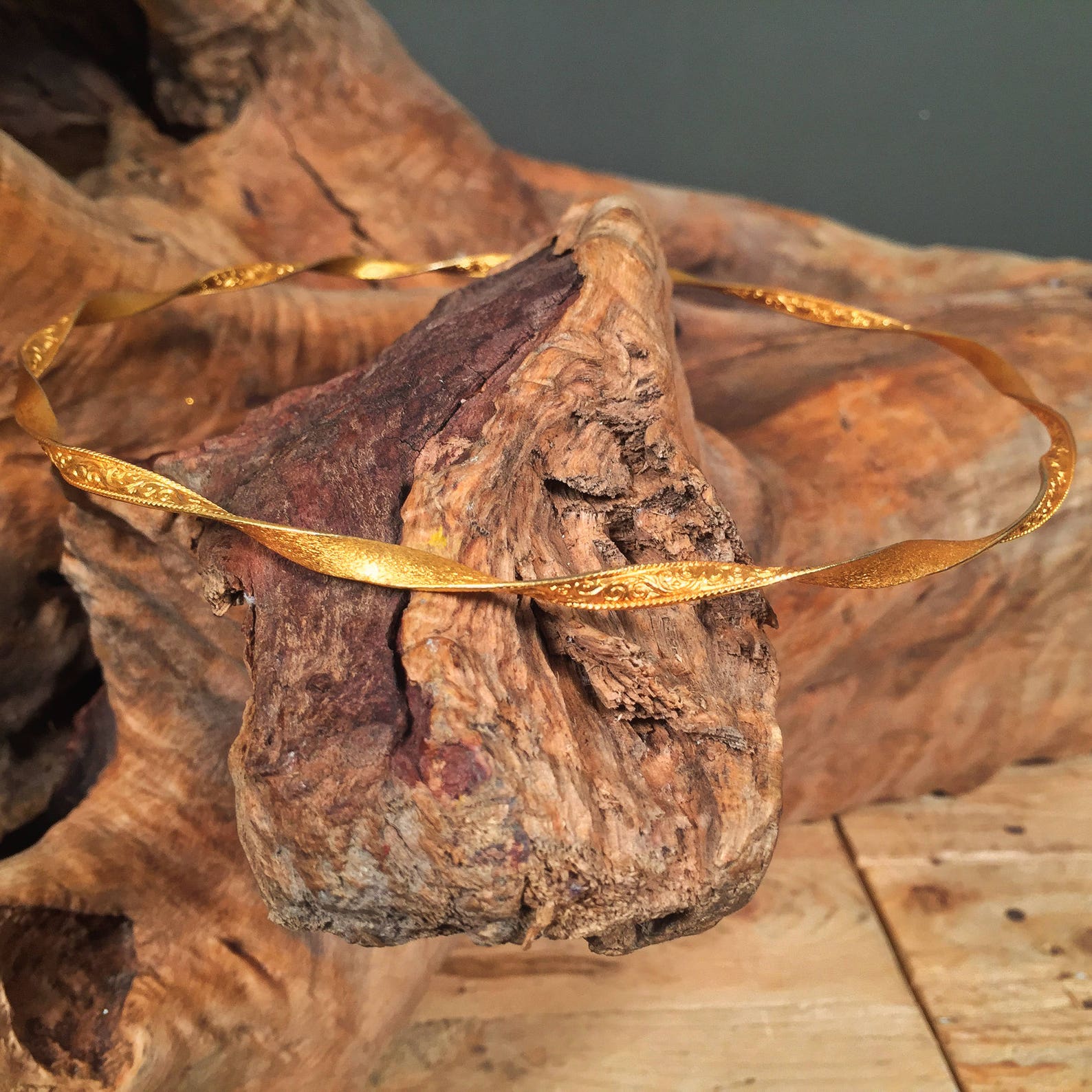 Handmade Pair Orthodox Wedding Crowns (stefana) Twisted 925 Silver Gold ...
