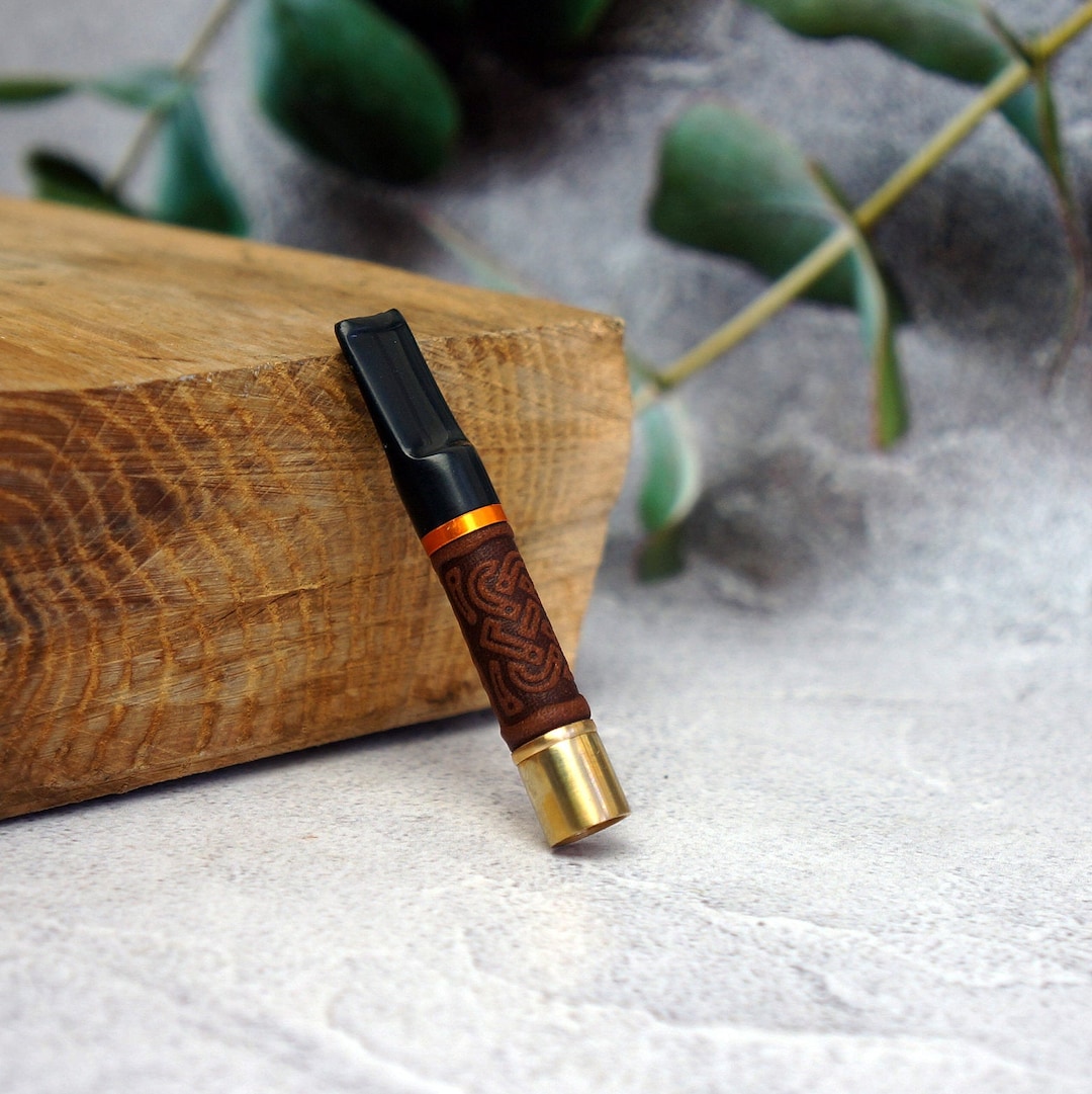 Cigarette Holder in Genuine Leather, Short Cigarette Holder, Handmade 2 ...