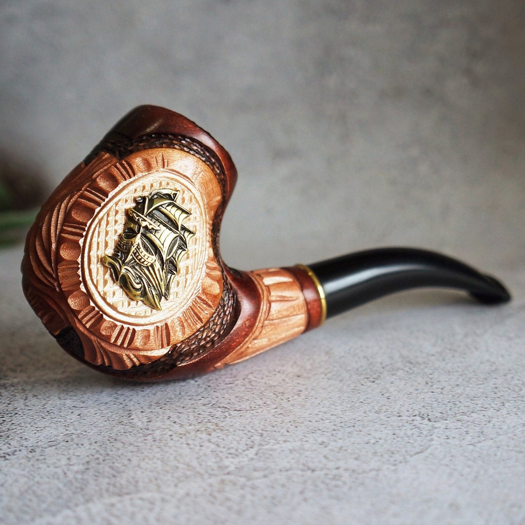 Tobacco Pipe "ship". Smoking Pipe. Wooden Pipe. Gift for Smoker ...