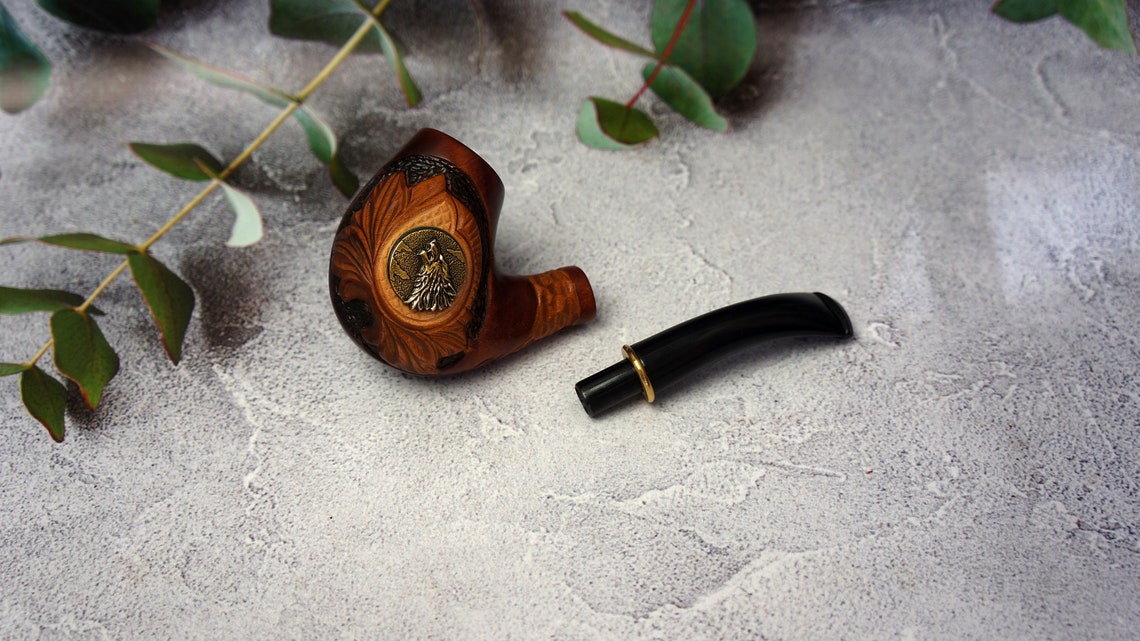 Tobacco Pipe Smoking Pipe wolf Wooden Pipe 9 Mm - Etsy