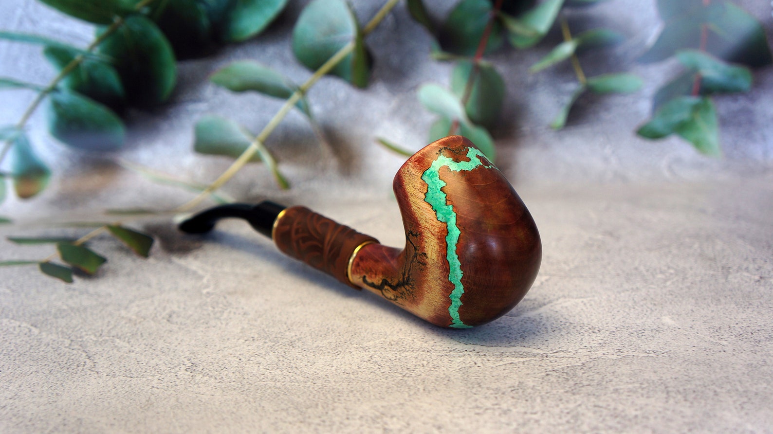 Pipe à fumer Longue pipe à tabac Lightning avec pierre | Etsy