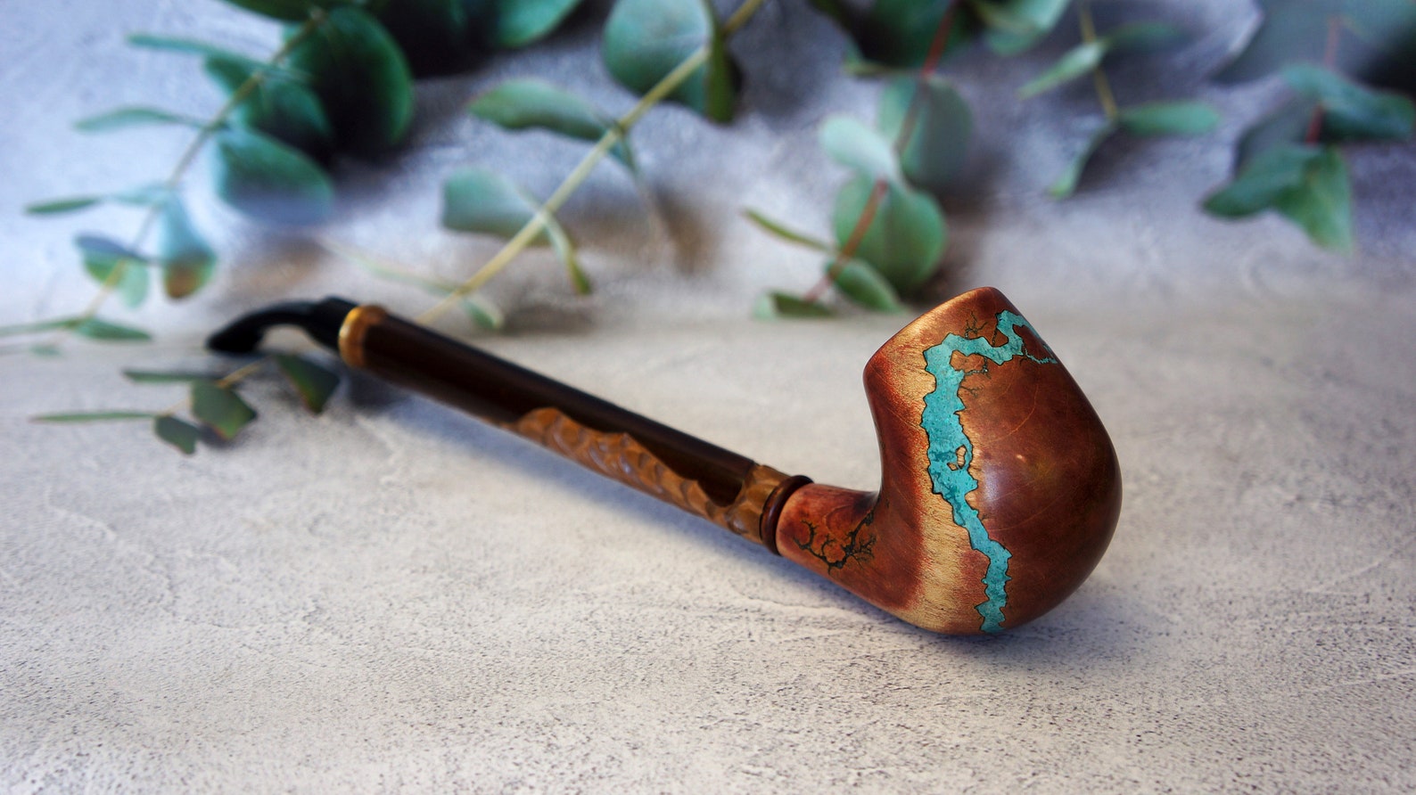 Pipe à tabac Longue pipe à fumer Lightning avec pierre | Etsy