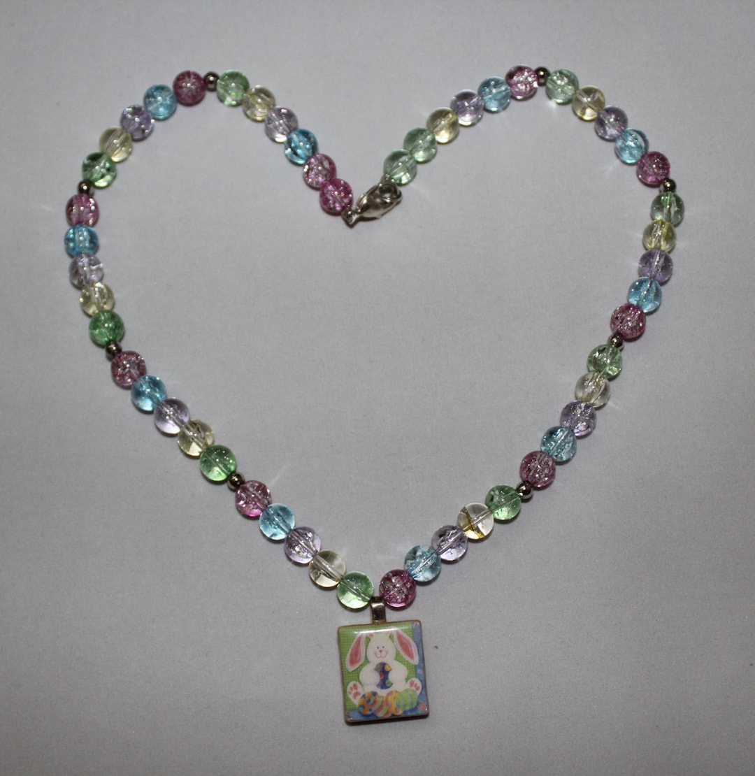 Easter Bunny Necklace for Spring - Etsy