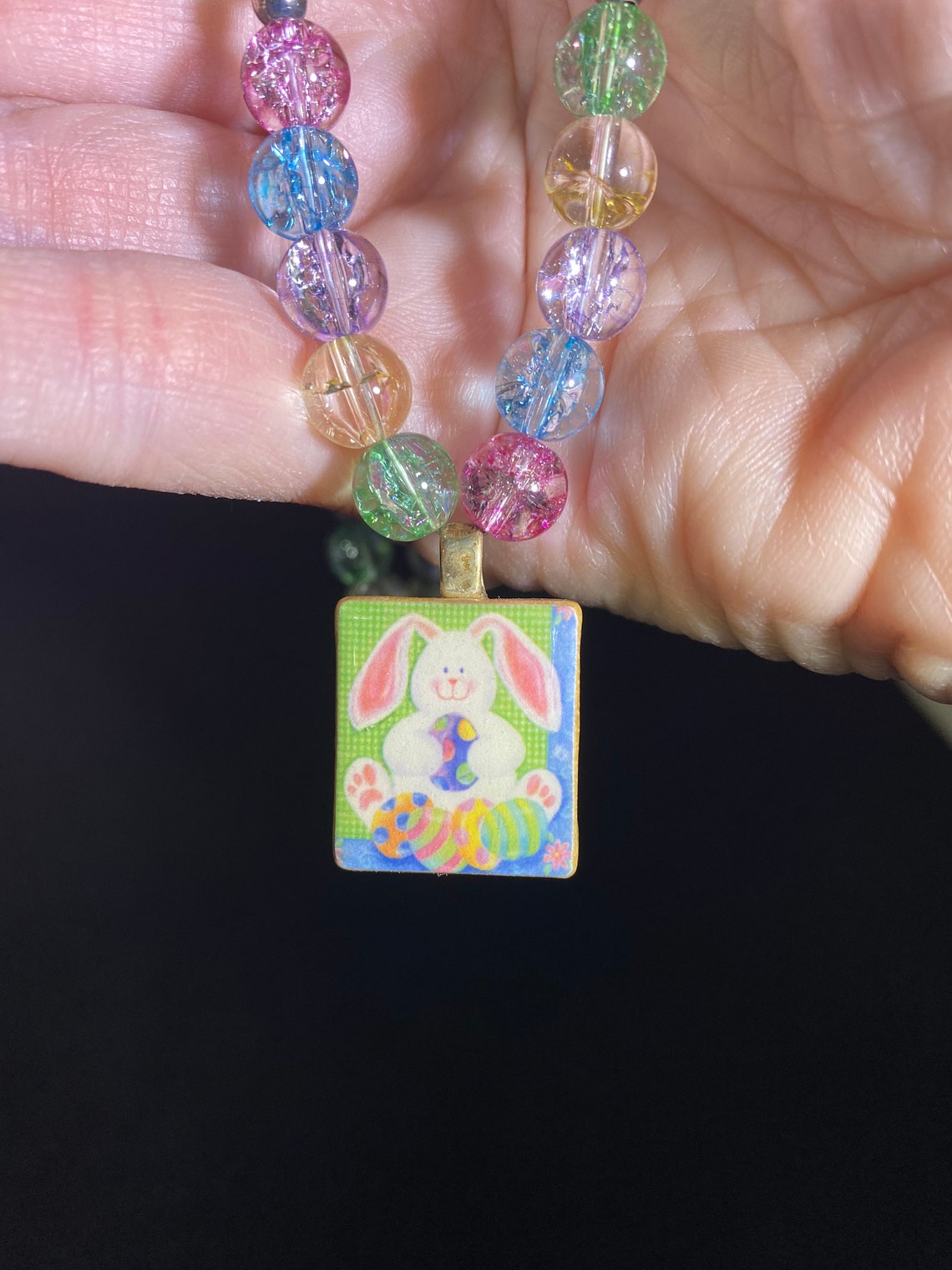 Easter Bunny Necklace for Spring - Etsy