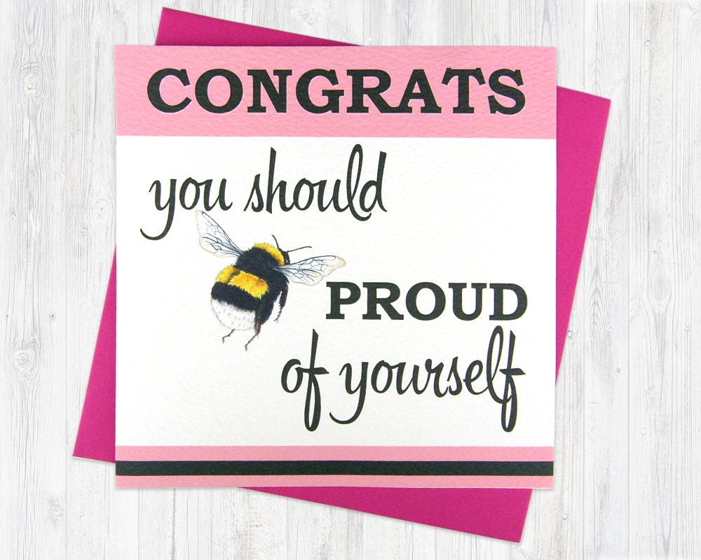 Congratulations Card | Congrats You Should Be Proud of Yourself ...