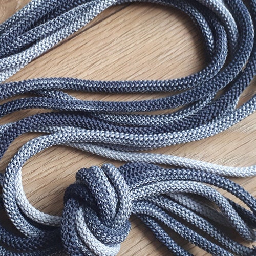 Grey Yarn Polyester Cord Macrame Cord Crochet Rope - Etsy