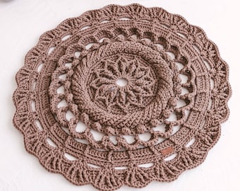 Round Crochet Rug | Etsy