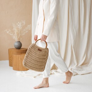 Bag With Bamboo Handle Crochet Pattern, Crochet Bag Pattern Boho - Etsy