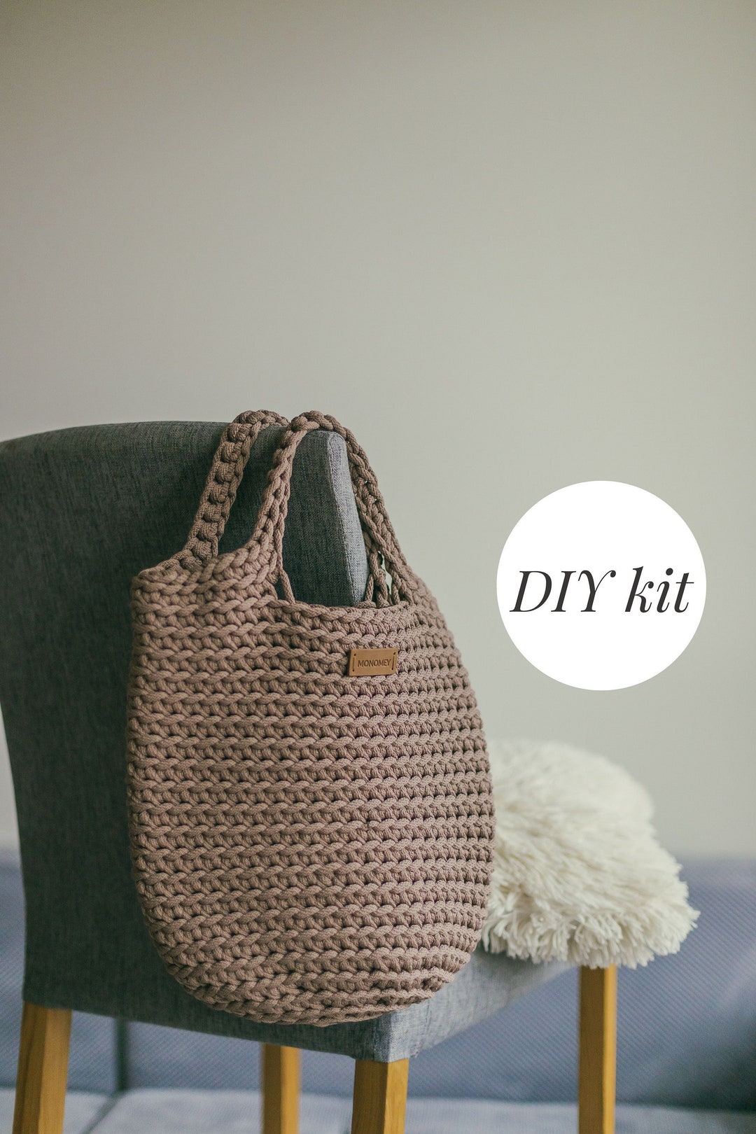 Crochet Bag Kit, Crochet Kit Beginner With Yarn, Crochet Kit for Adults ...