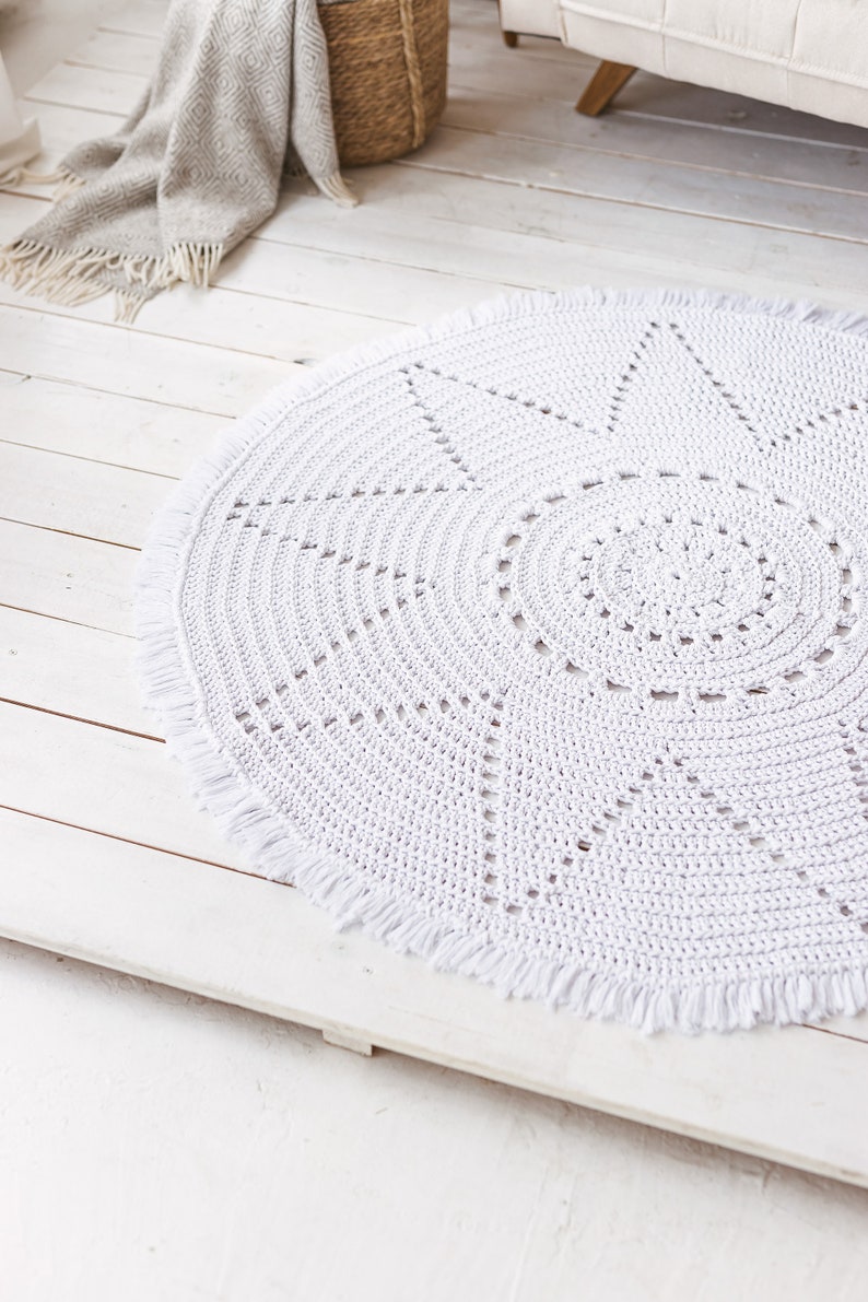 Crochet Rug Pattern Easy Crochet Round Rug Pattern Crochet - Etsy