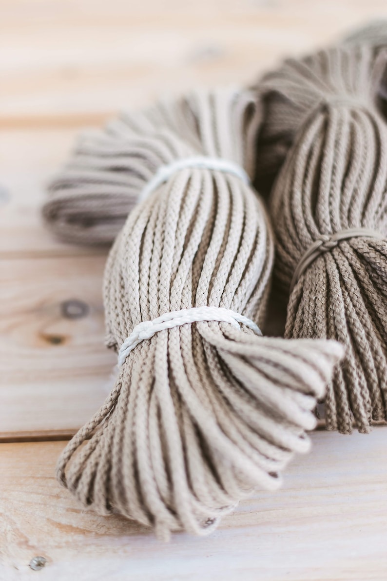 Linen Macrame Cord 5 Mm Linen Macrame Cord Braided Cord | Etsy