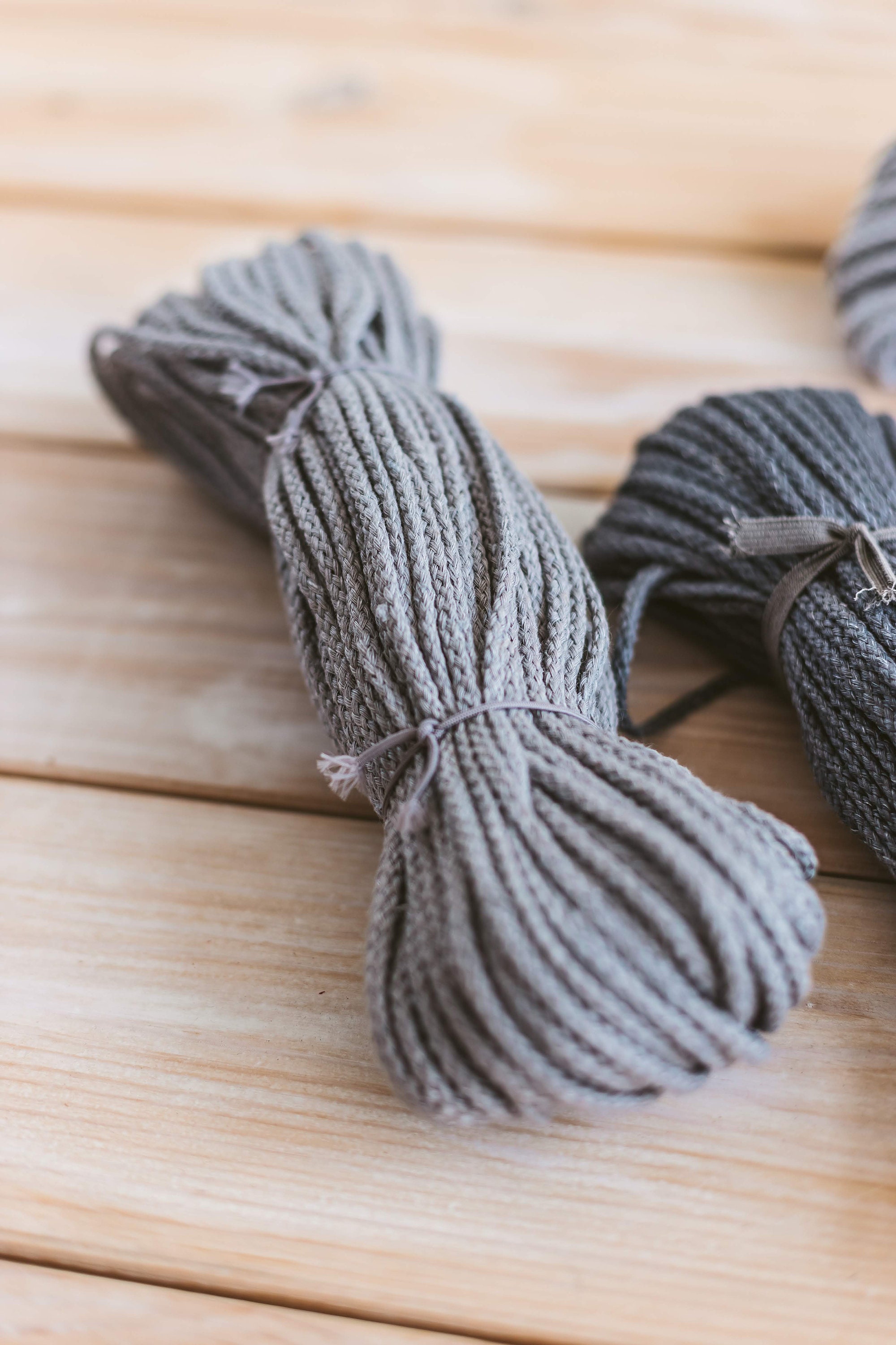 Gray Macrame cord 5 mm Grey yarn Linen yarn Linen rope | Etsy