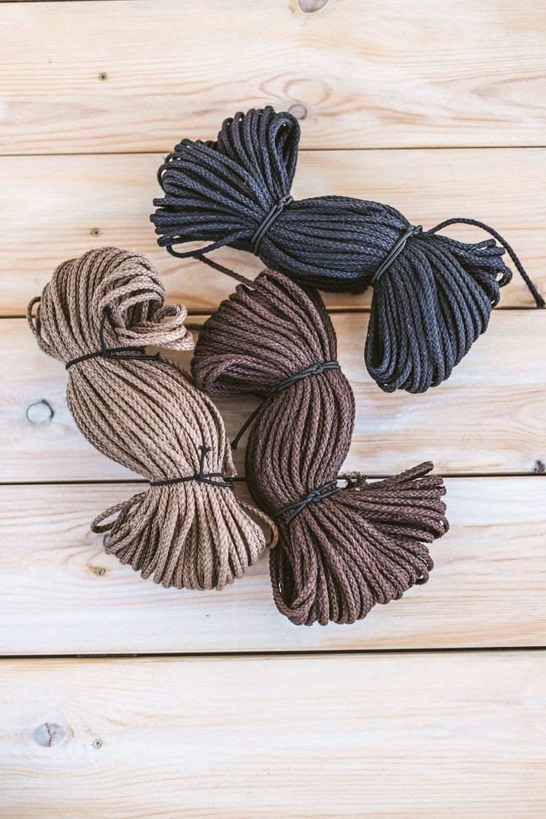 Linen Macrame Cord 5 Mm Linen Macrame Cord Braided Cord | Etsy